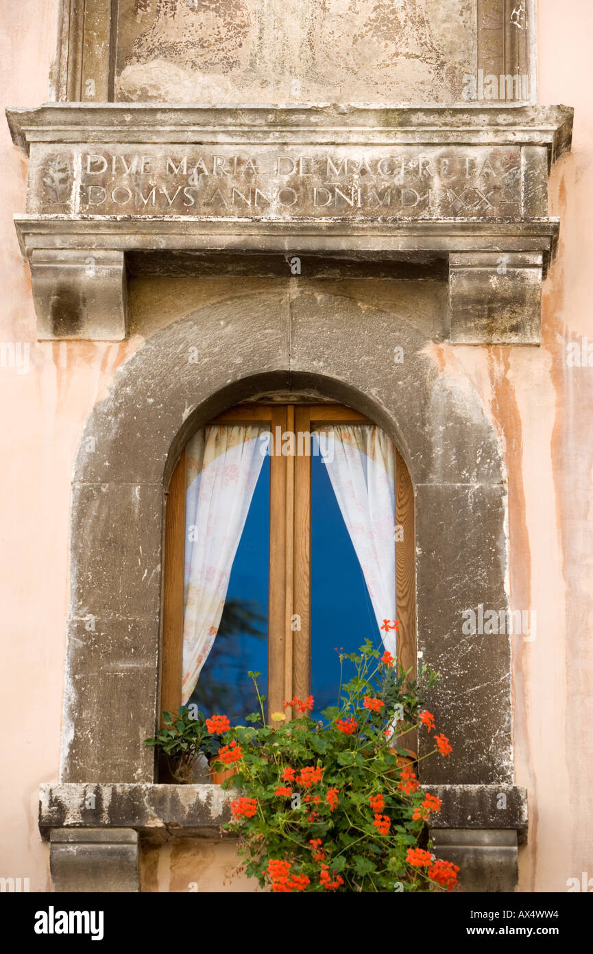 Detail from the town of Visso Umbria Italy Stock Photo - Alamy