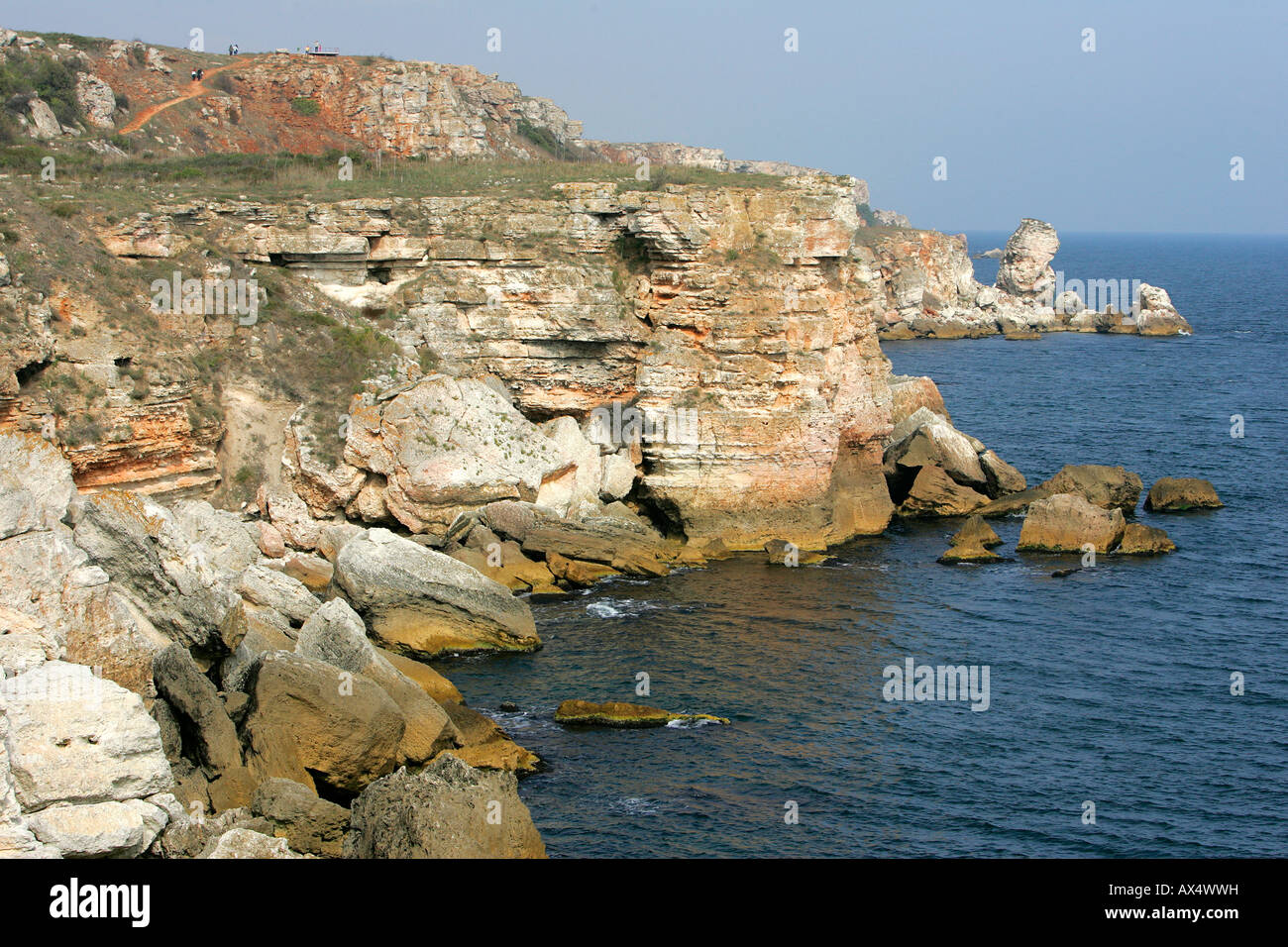 dramatic panoramic view Kavarna Kaliakra Sunny Beach Balkan Peninsula ...