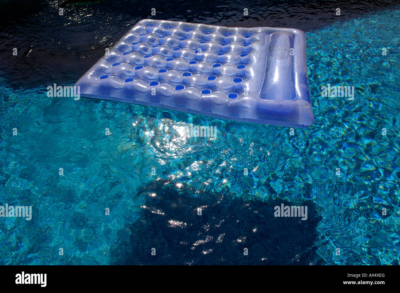 blue lilo swimming pool generic holiday vacation plastic inflatable ...