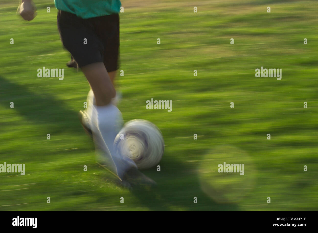 Goal ball football shoots full length hi-res stock photography and ...