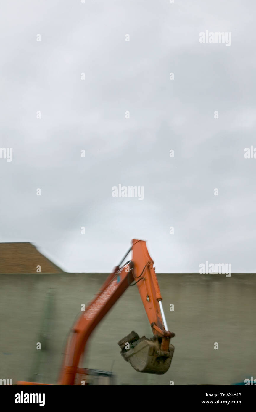 Orange construction digger hi-res stock photography and images - Alamy