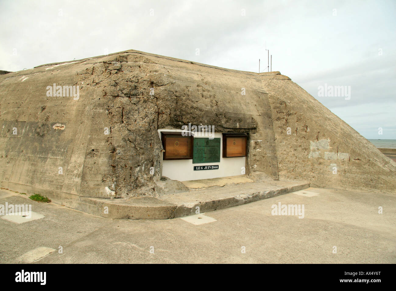 A German bunker on Gold Beach at Asnelles, Normandy Stock Photo - Alamy