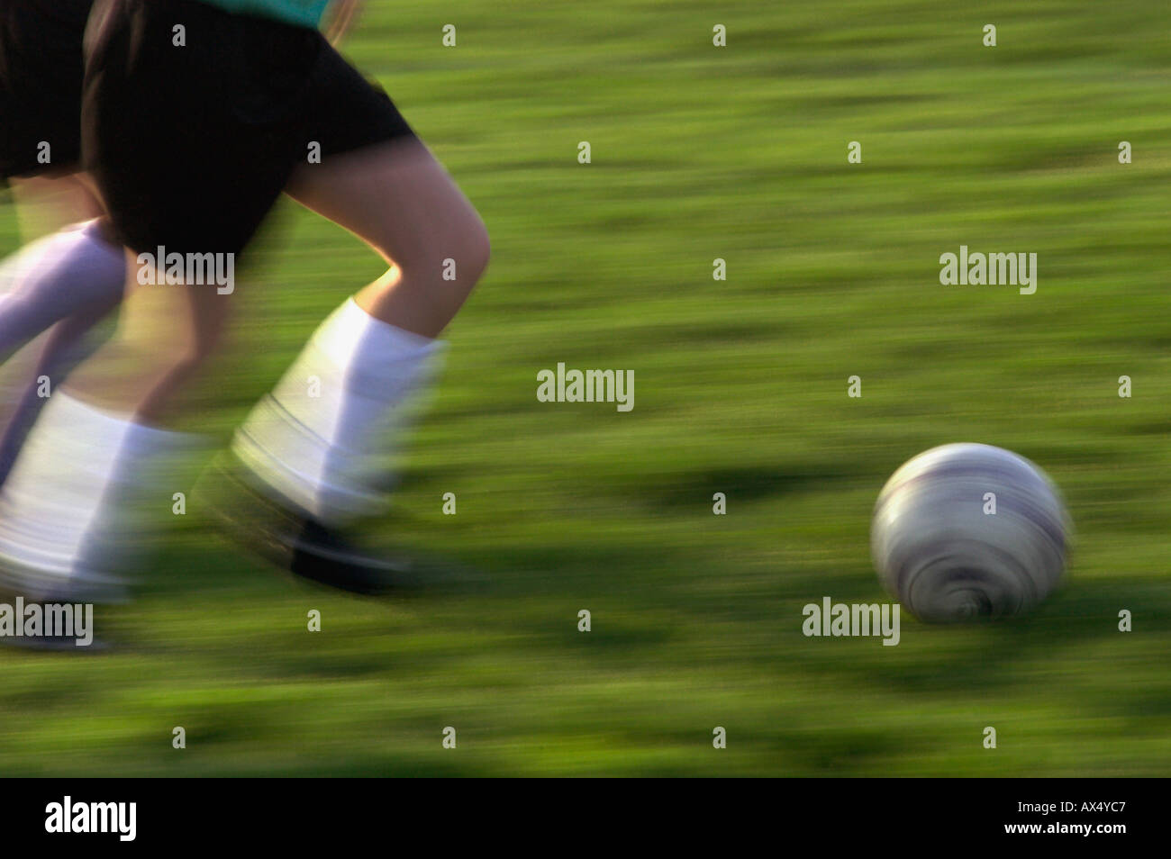 Full length goal football ball shoots hi-res stock photography and ...