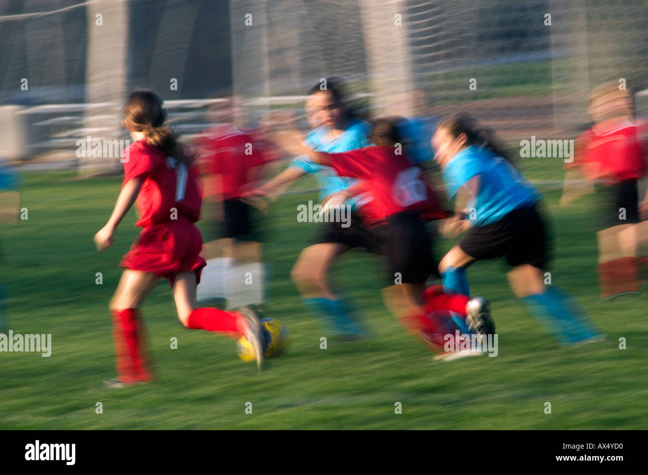 Full length goal football ball shoots hi-res stock photography and ...