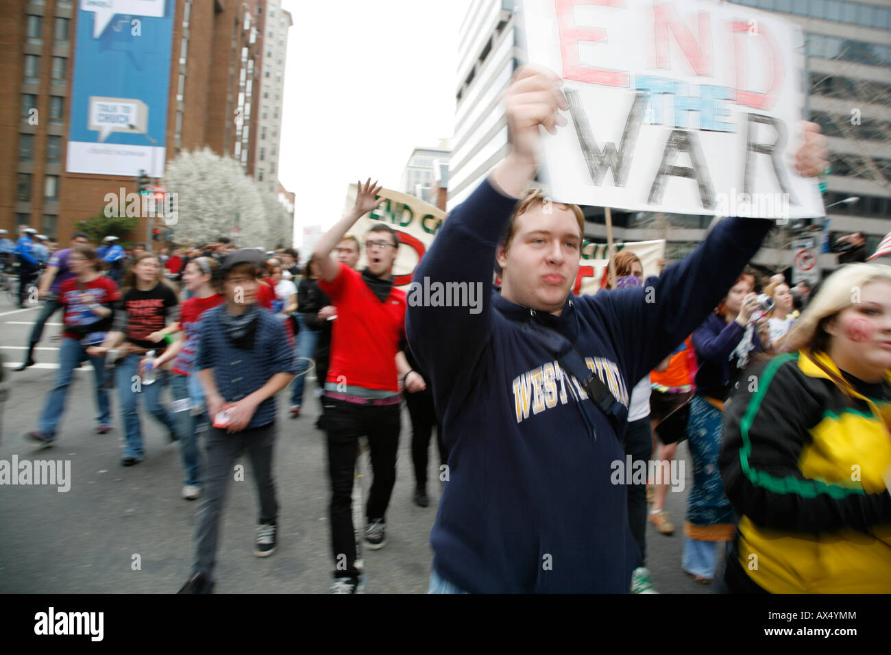 Protest Anti-war demonstration, 5th Anniversary of beginning of war in ...