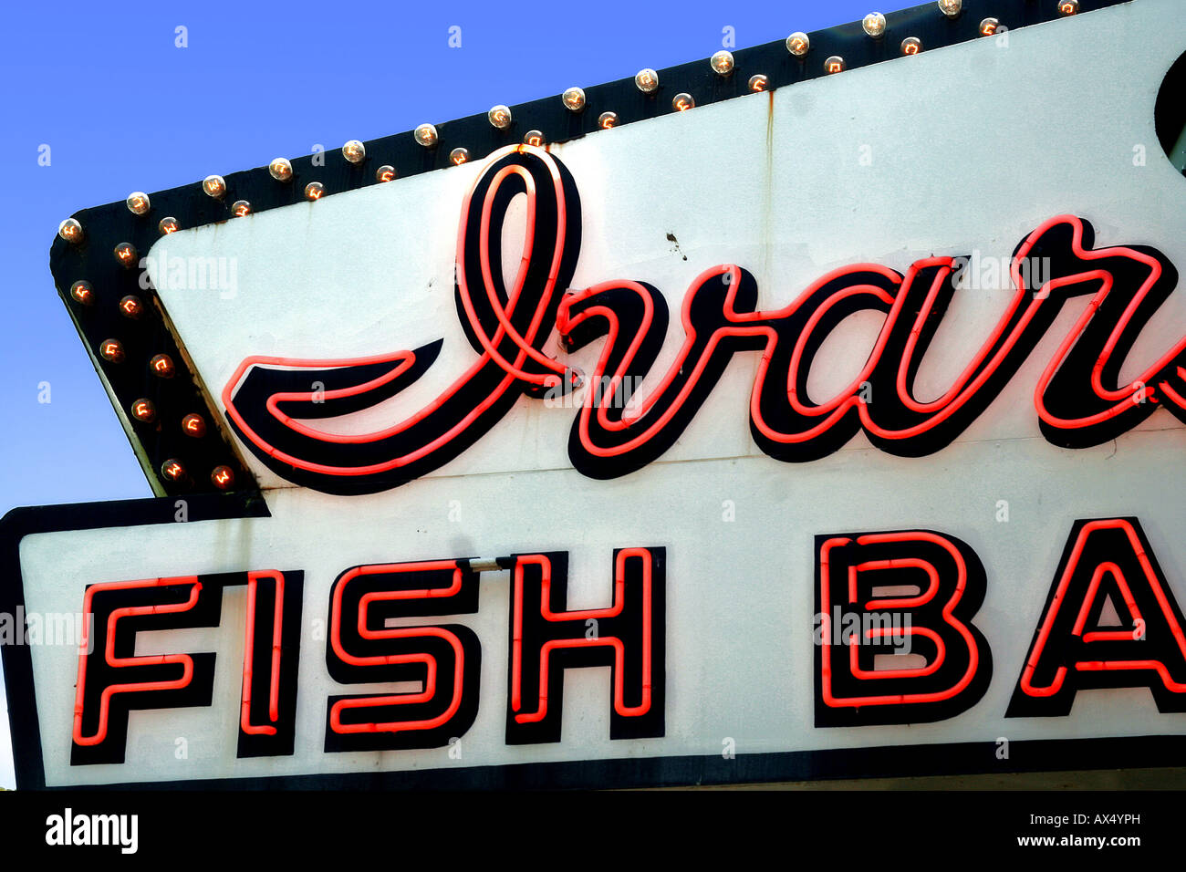 Ivar's Fish Bar neon sign in Seattle, Washington Stock Photo - Alamy