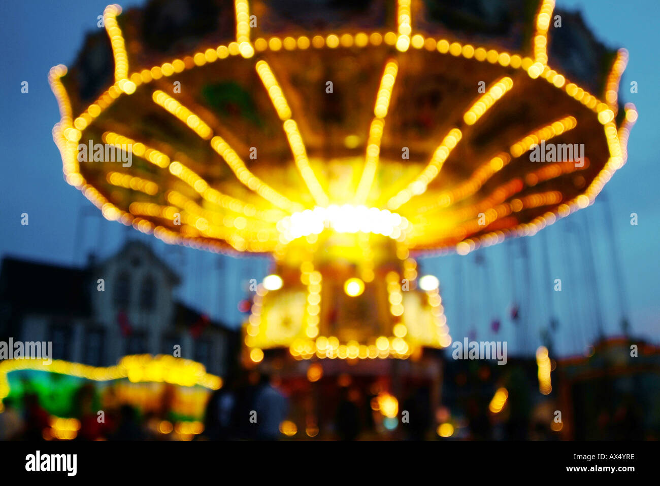 Fun fair roundabout "Dürkheimer Wurstmarkt Stock Photo - Alamy