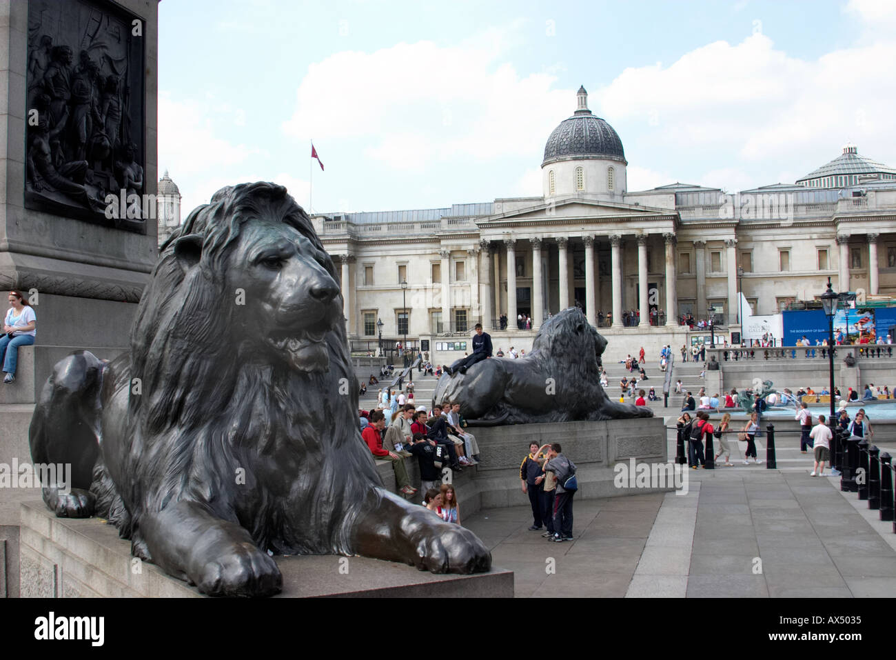 the national gallery in londons trafalgar square Stock Photo - Alamy