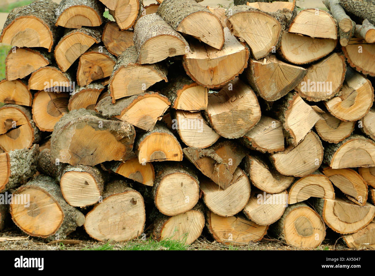 Wood pile Italy Stock Photo - Alamy