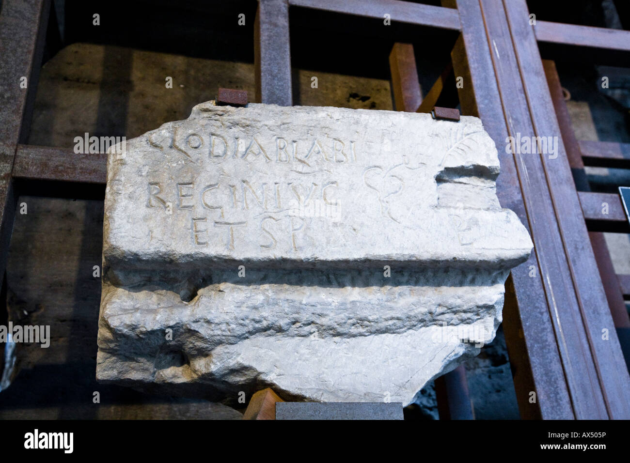A tablet fragment with a Senatorial inscription which designated the ...
