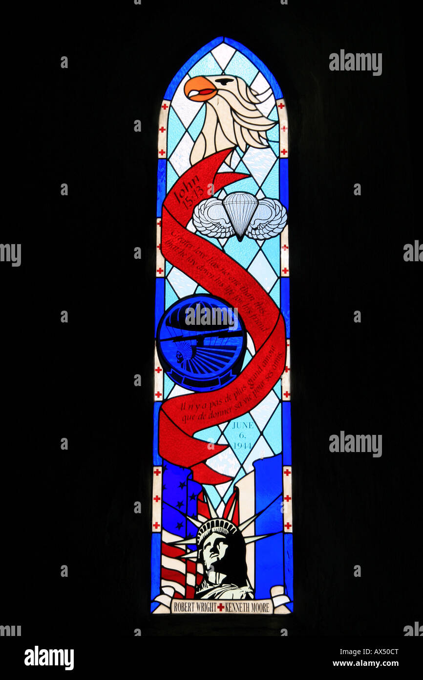 Stained glass window to the American Paratroopers who treated injured ...