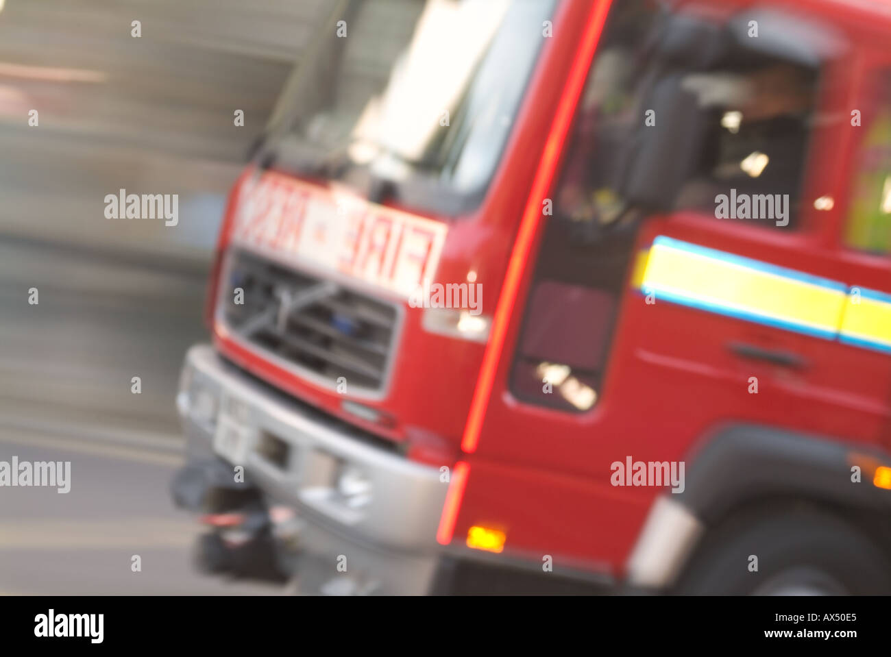 emergancy service fire engine rush movement speed blur fast red engine ...