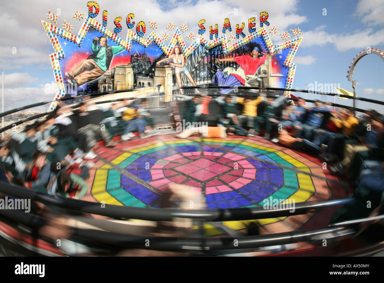 school children playing at a fancy fair in Amman, jordan Stock Photo ...