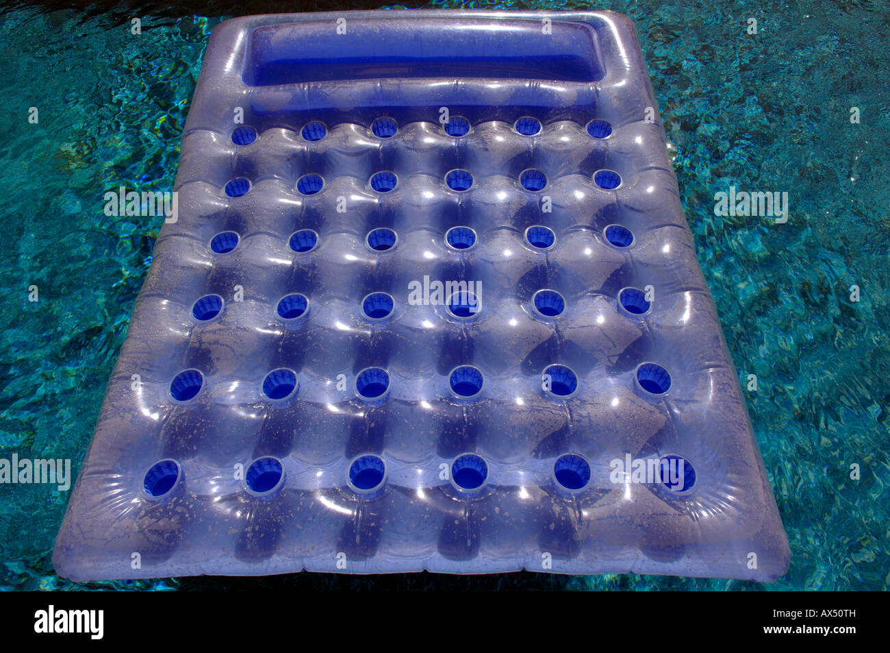 blue lilo swimming pool generic holiday vacation plastic inflatable ...