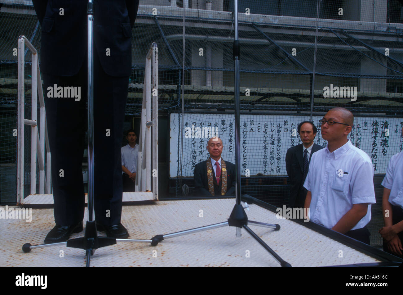 Buddhist students recite mantras during a group chanting session in ...