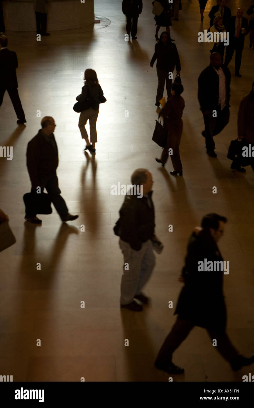 Morning commuter rush hour at Grand Central Station in New York City ...