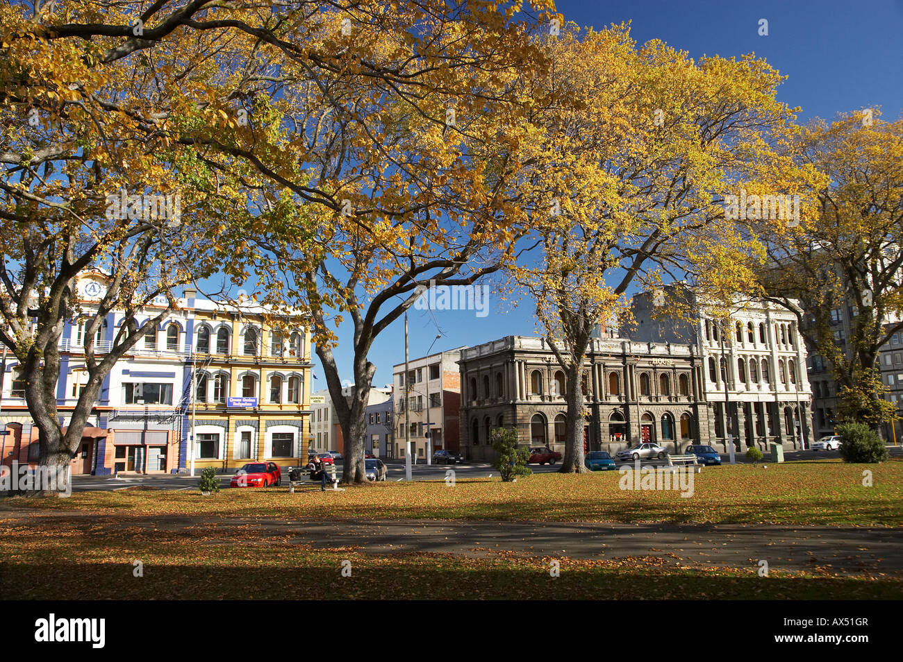 Historic Buildings Queens Gardens in Autumn Dunedin South Island New ...