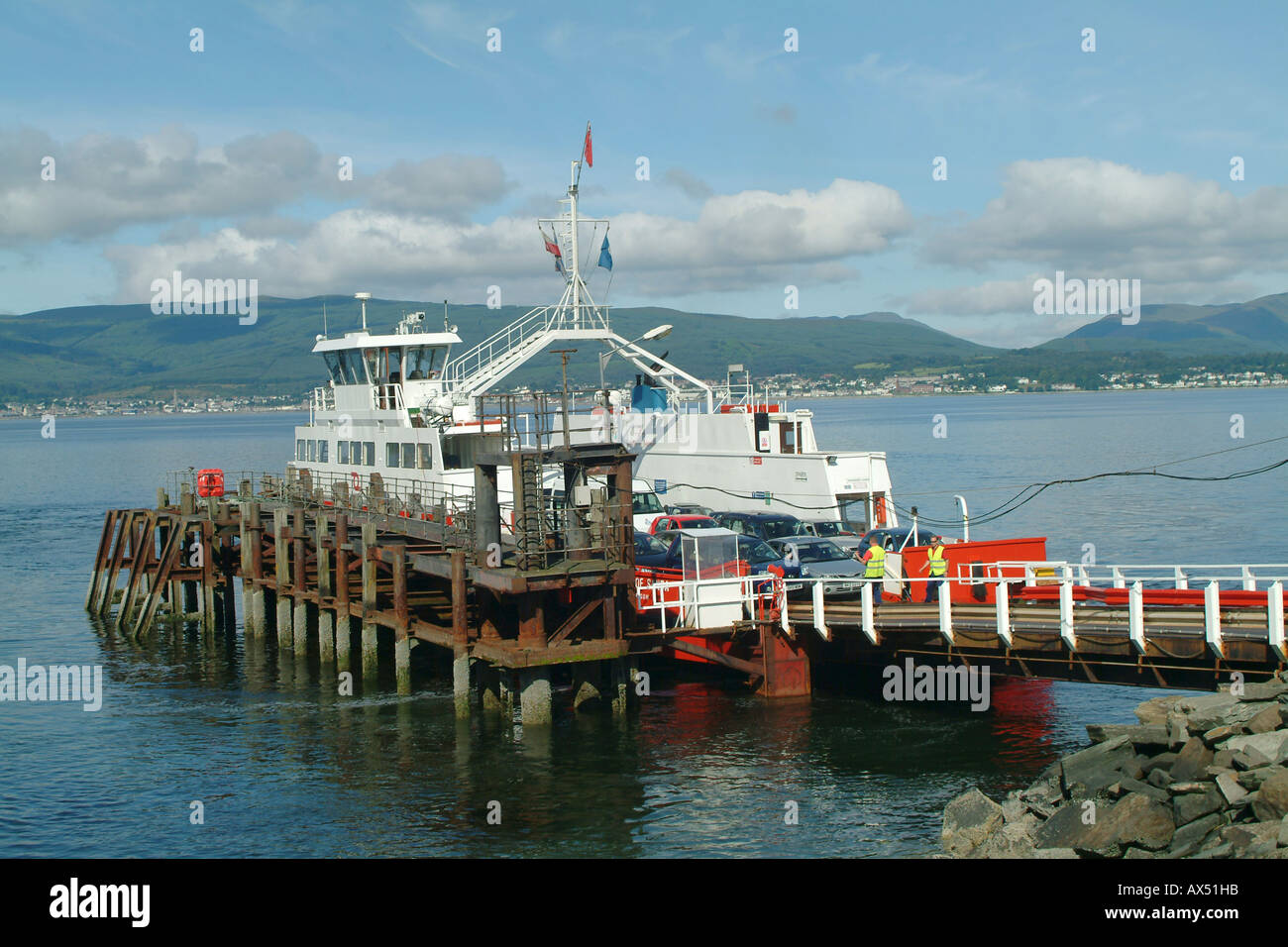 Vehicles on the Western Ferry service that operates between Hunters ...