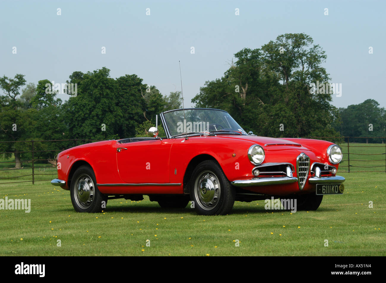 red alfa romeo giulia classic sports car Stock Photo - Alamy