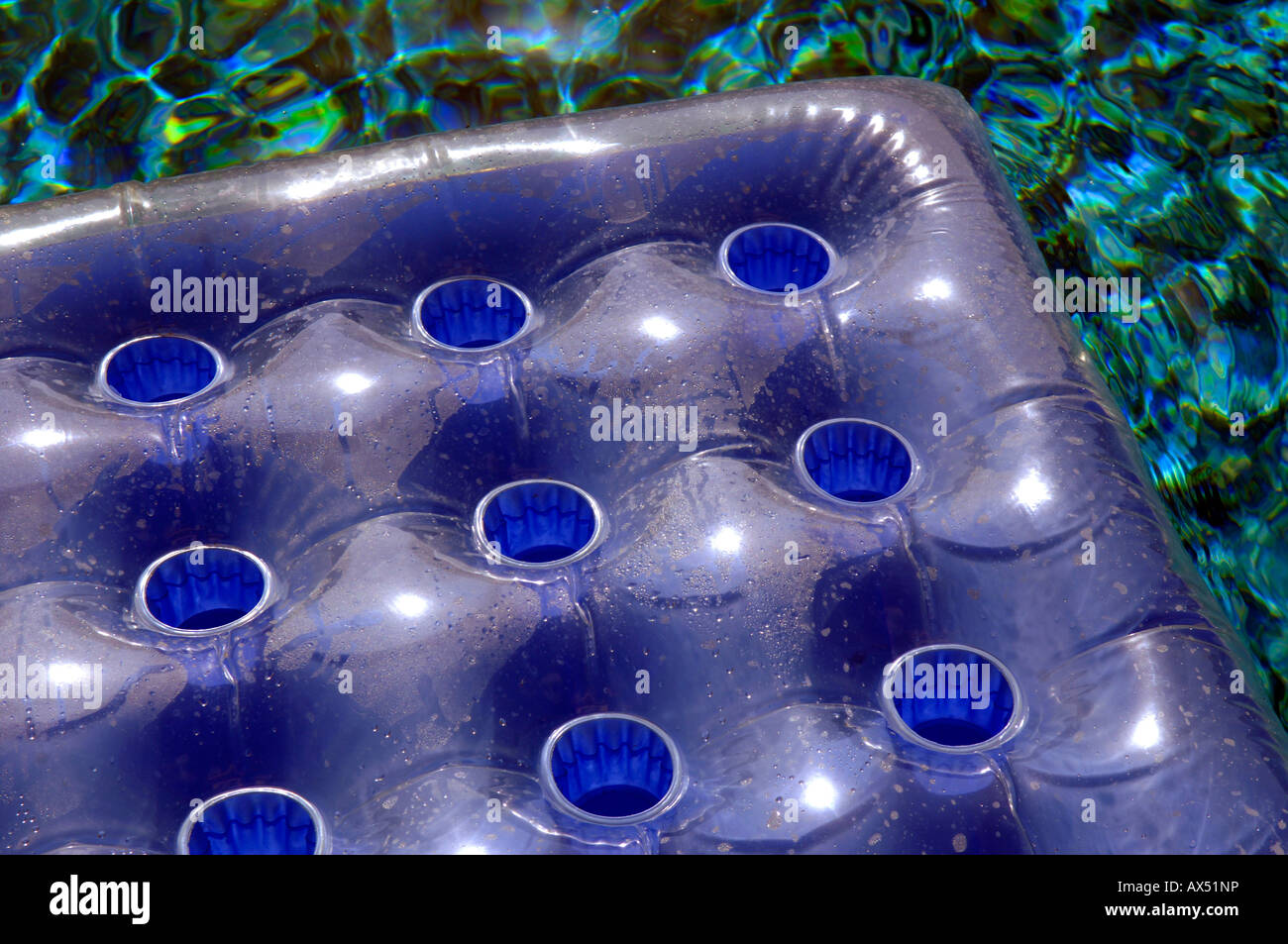 blue lilo swimming pool generic holiday vacation plastic inflatable ...