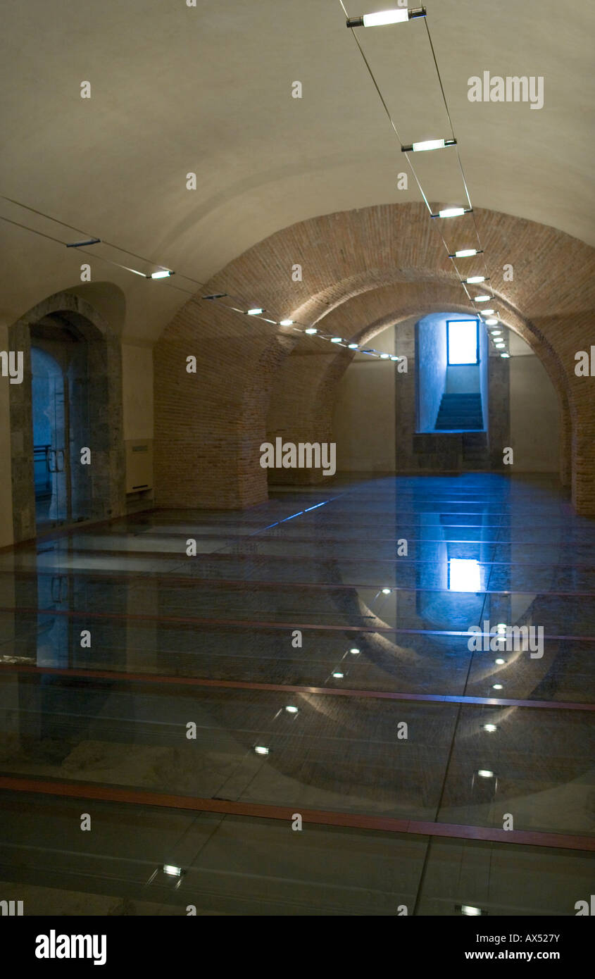 Italy Naples the Armory Hall of the Maschio Angioino castle Stock Photo ...