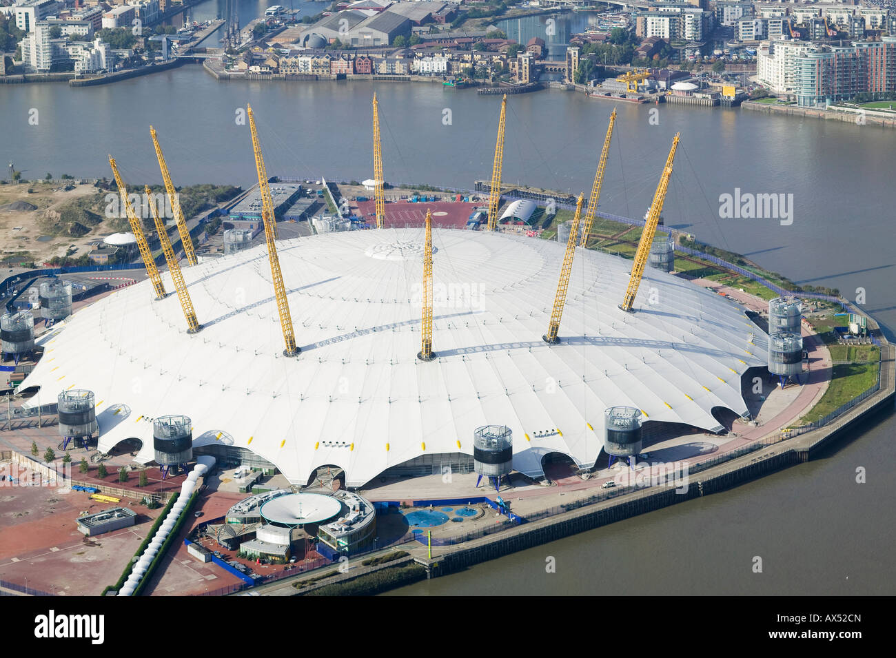 The O2 Arena The Millennium Dome Aerial View Stock Photo - Alamy