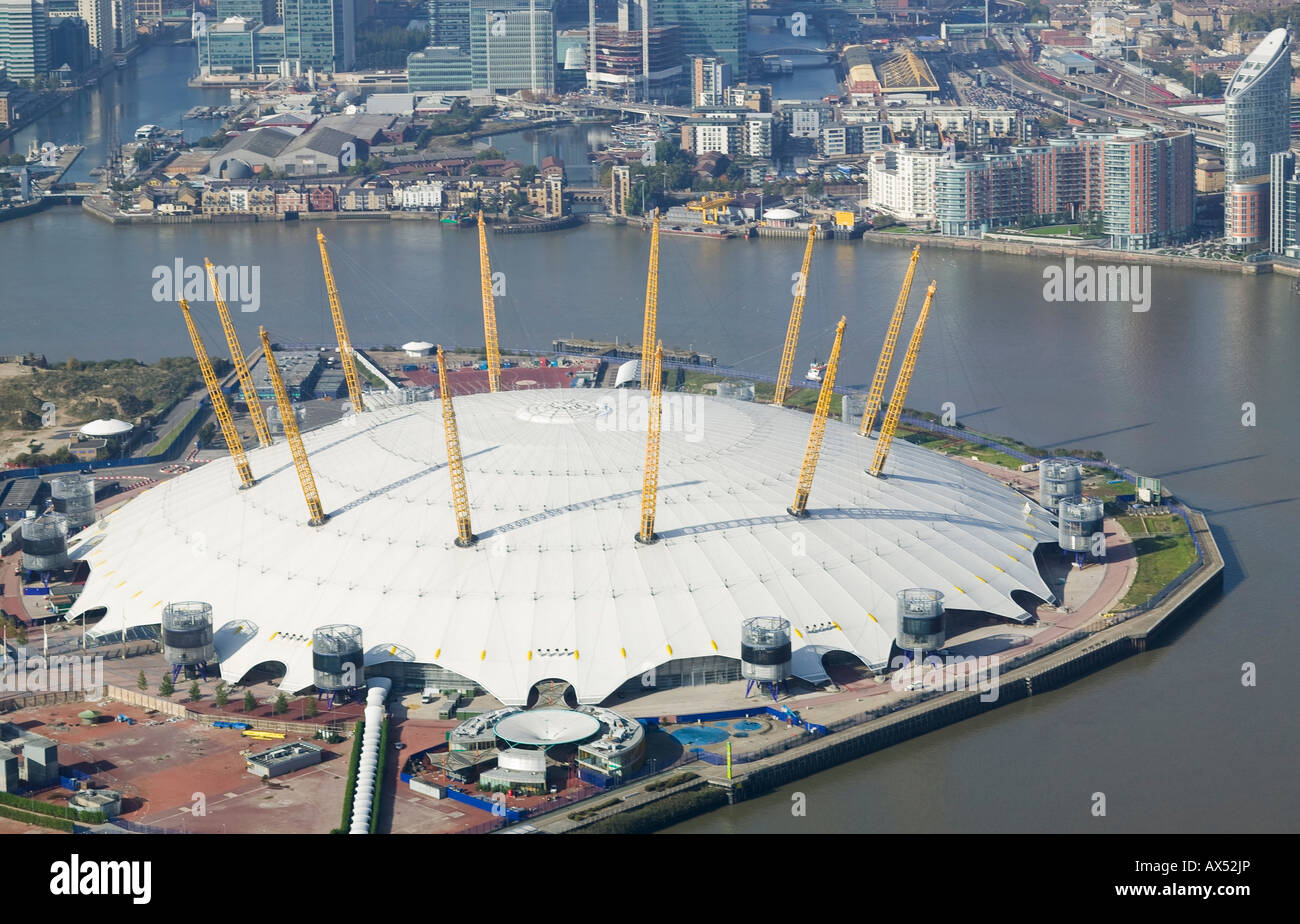 The O2 Arena The Millennium Dome Aerial View Stock Photo - Alamy