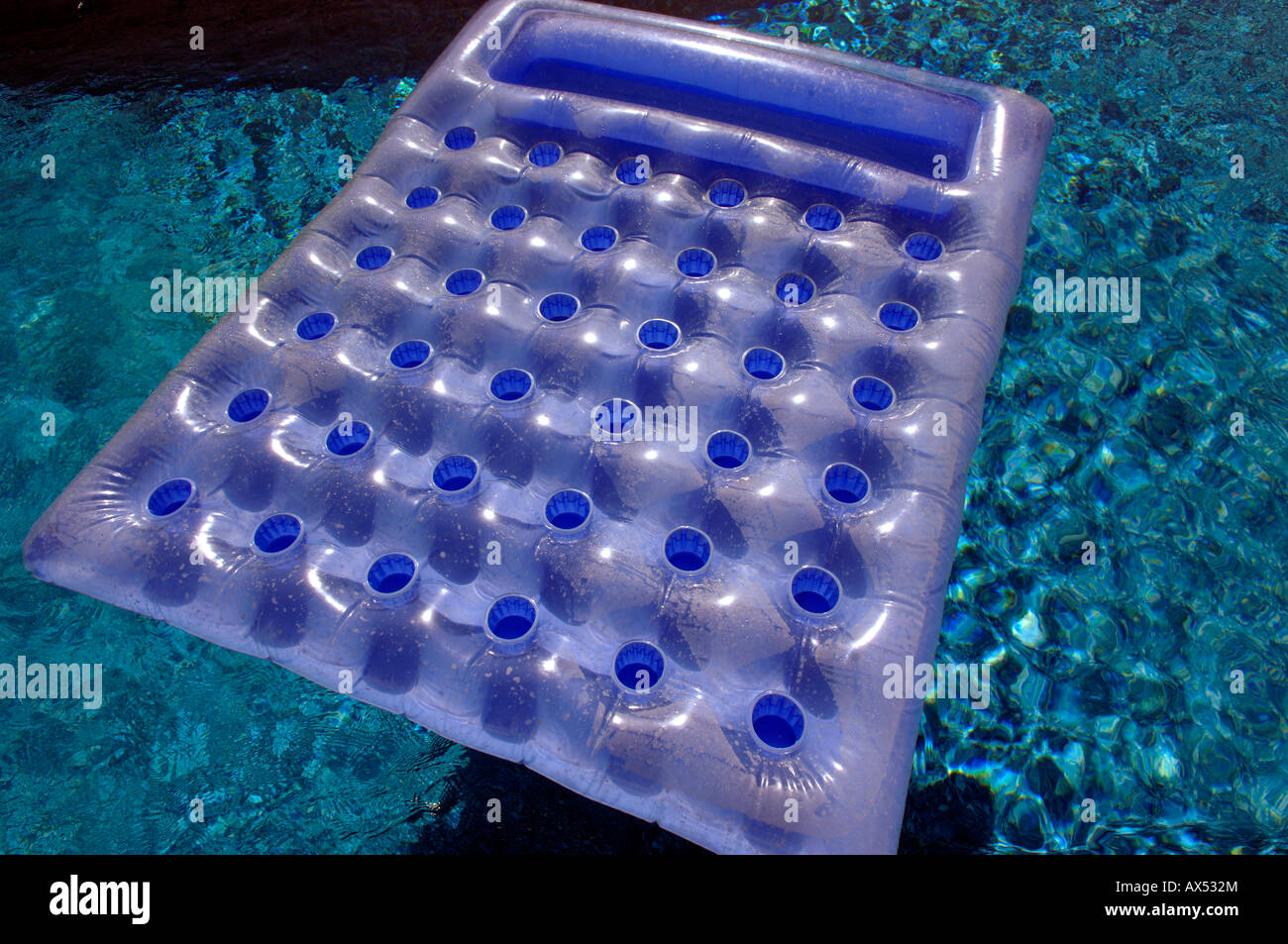 blue lilo swimming pool generic holiday vacation plastic inflatable ...