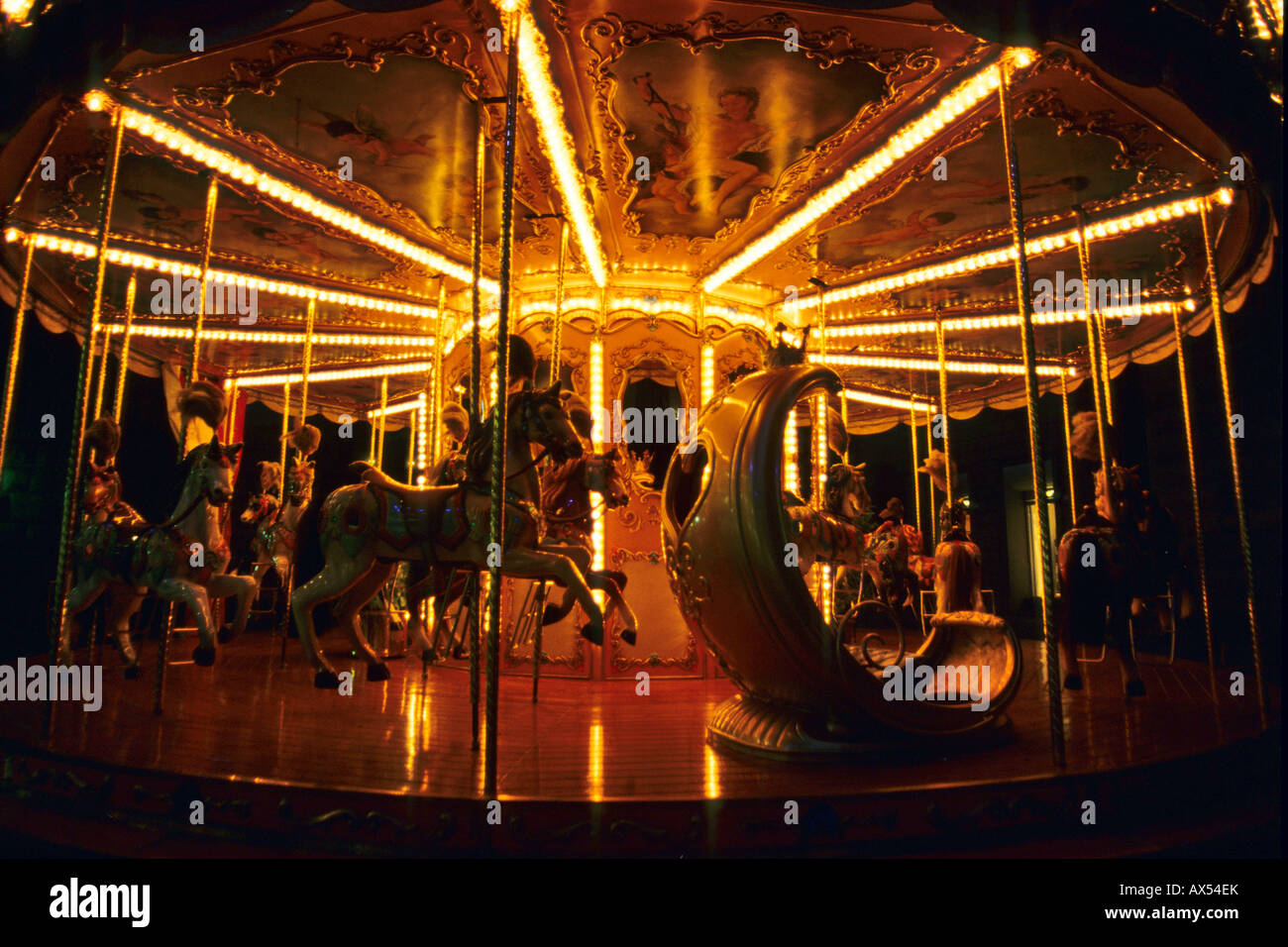 Carousel in Florence in Italy Stock Photo - Alamy