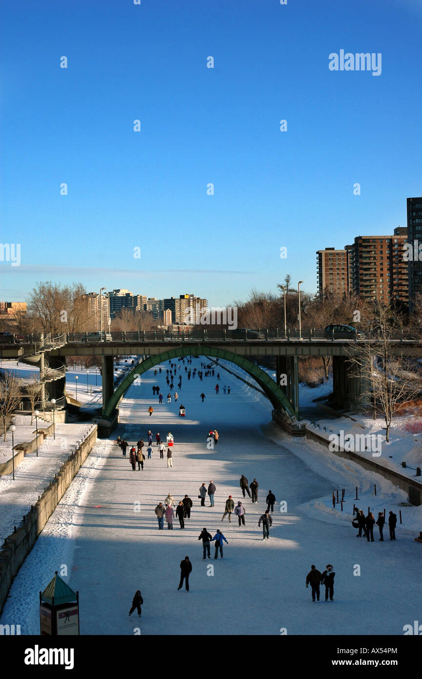 Skaters enjoy a day out on Ottawa Canadas Rideau Canal, the worlds ...