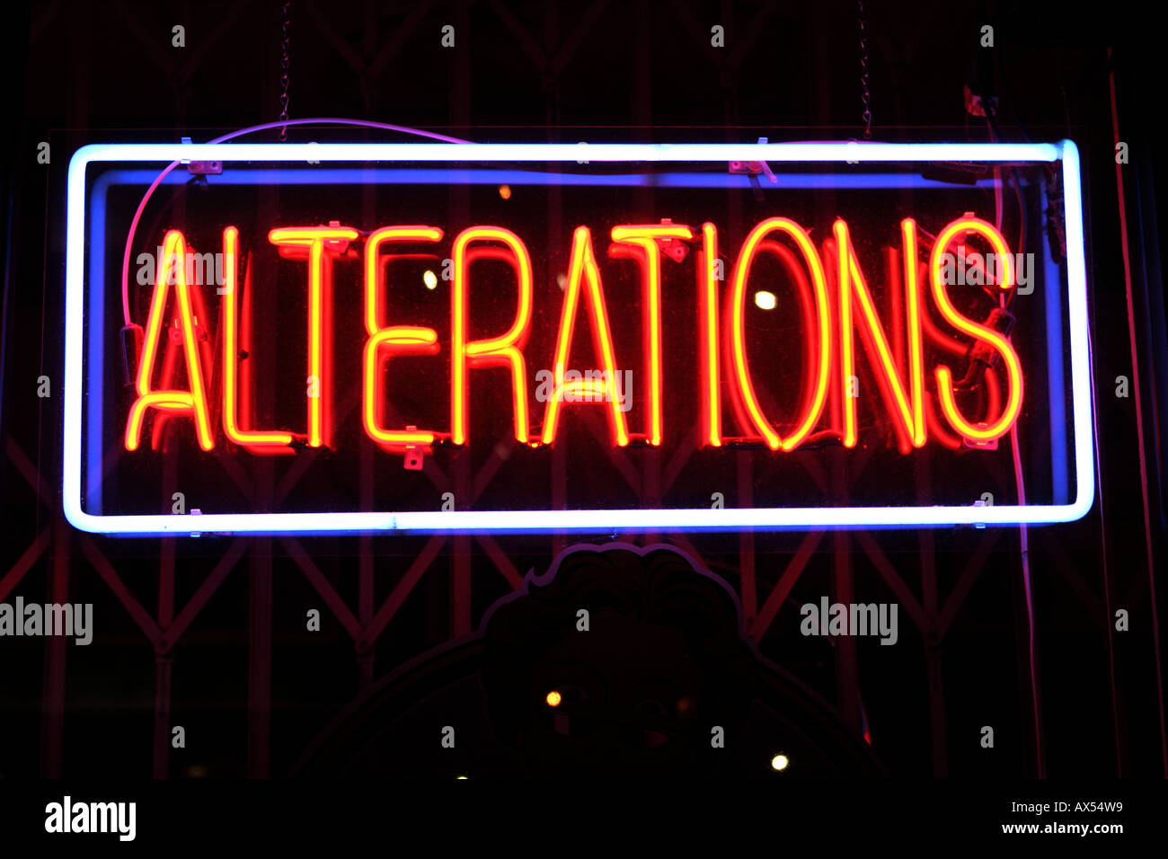neon sign alterations Stock Photo - Alamy