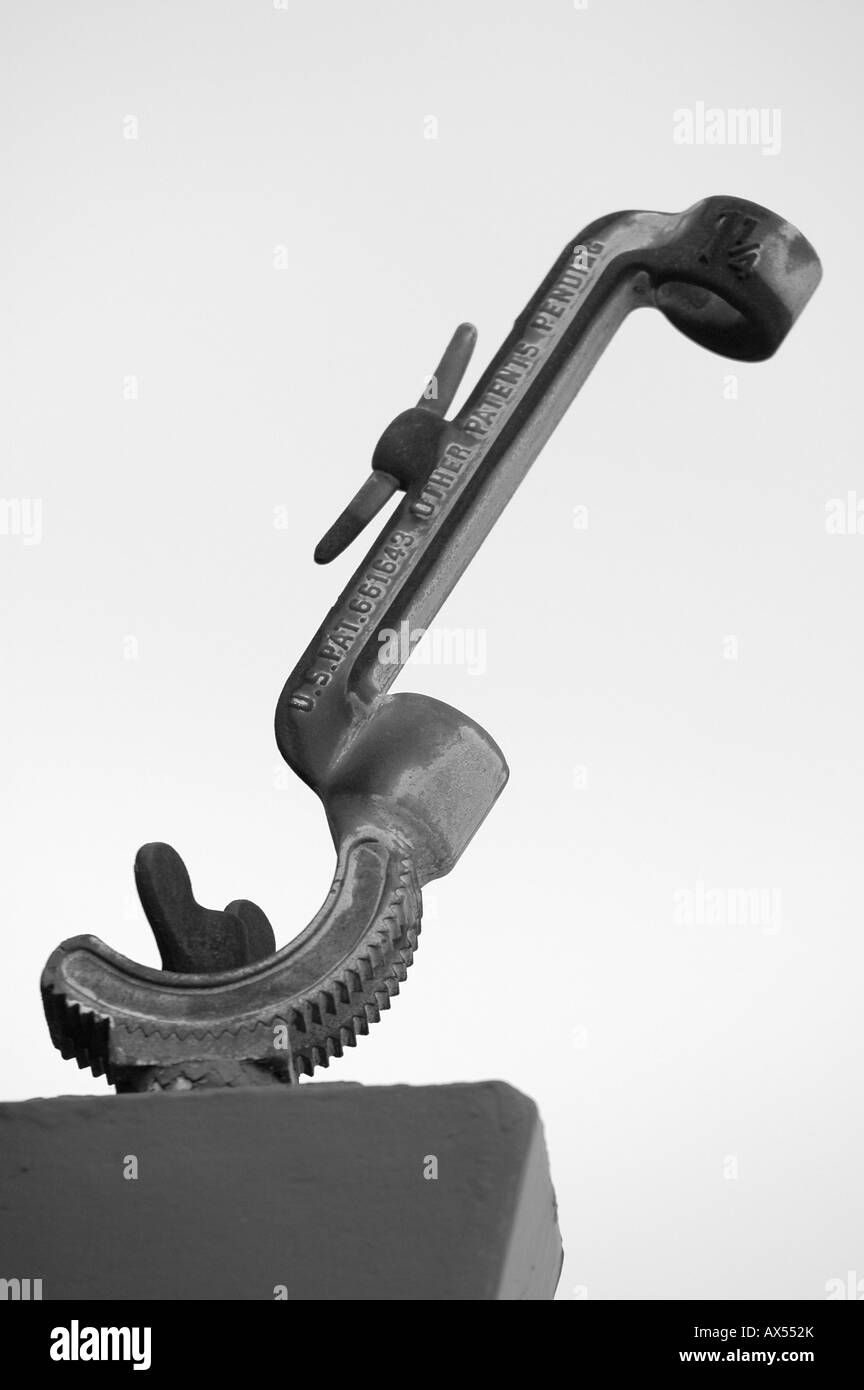 An unusual use for a metal vice Stock Photo - Alamy