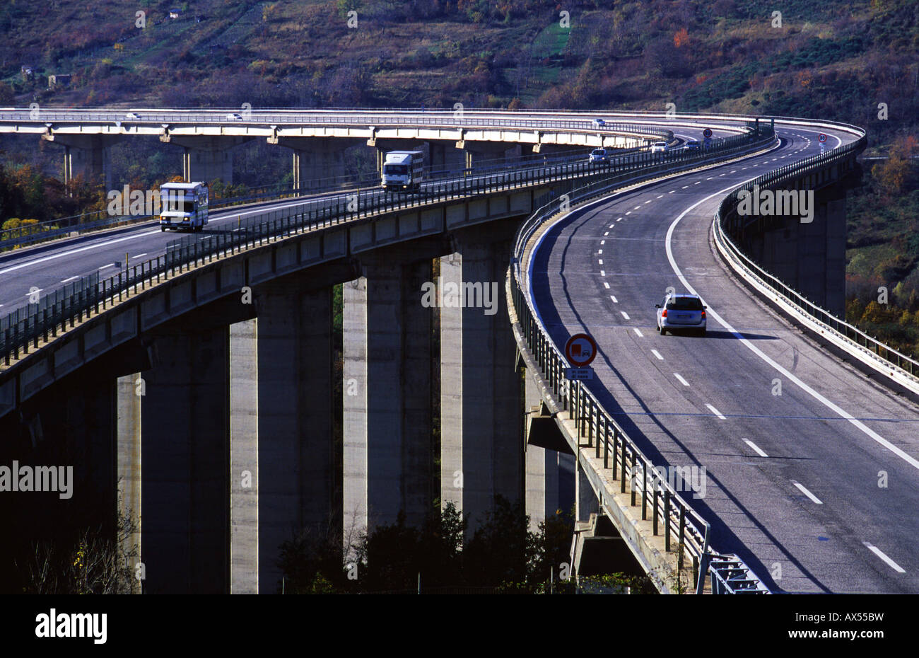 Highway A24 and viaduct in Abruzzo Italy Stock Photo - Alamy