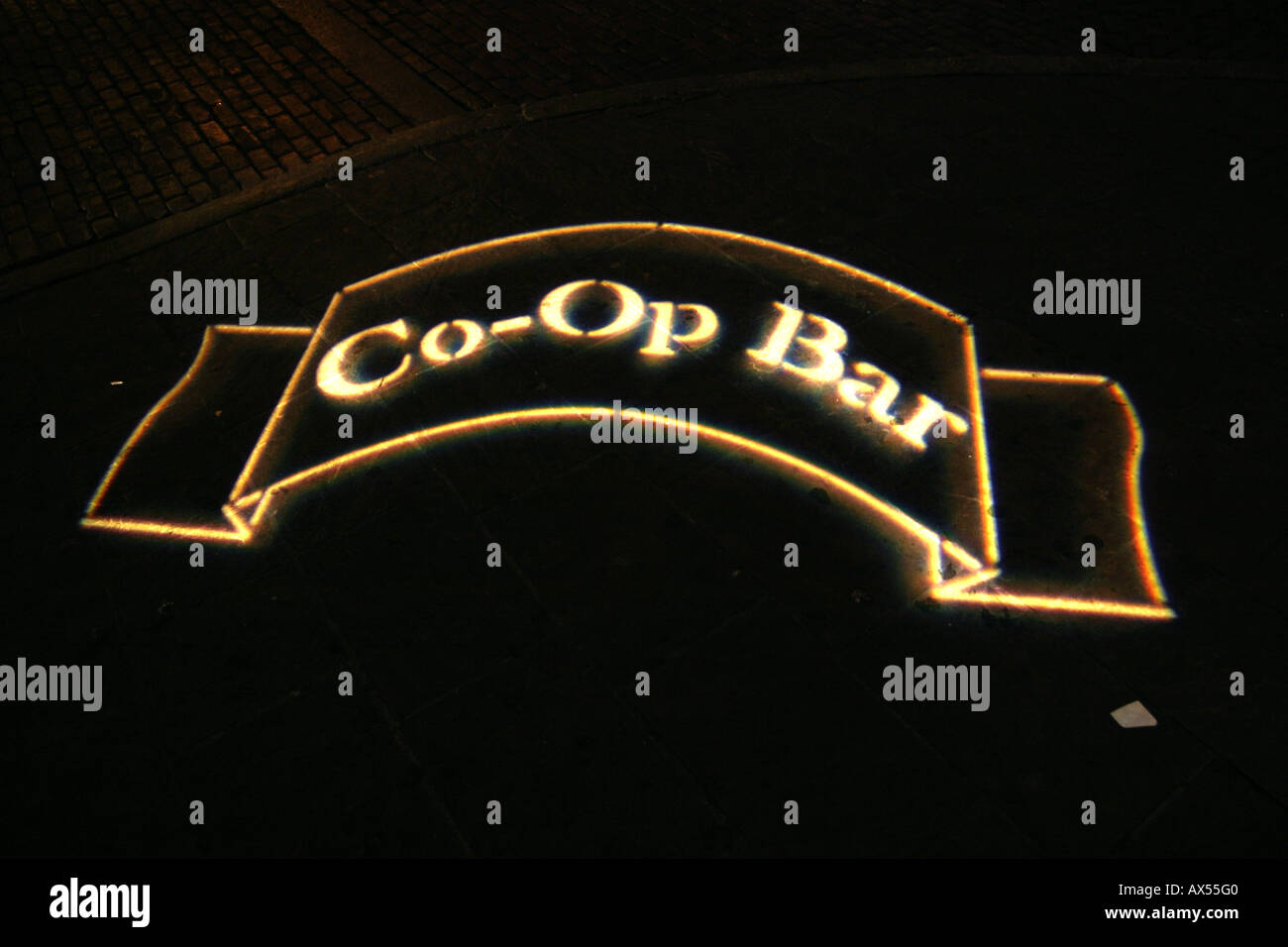 neon sign co-op bar Stock Photo - Alamy