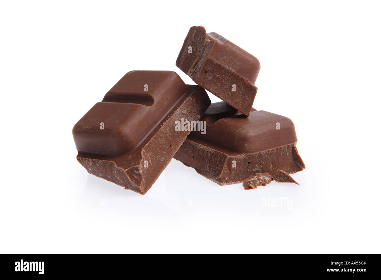 Chocolate cut out on white background Stock Photo - Alamy
