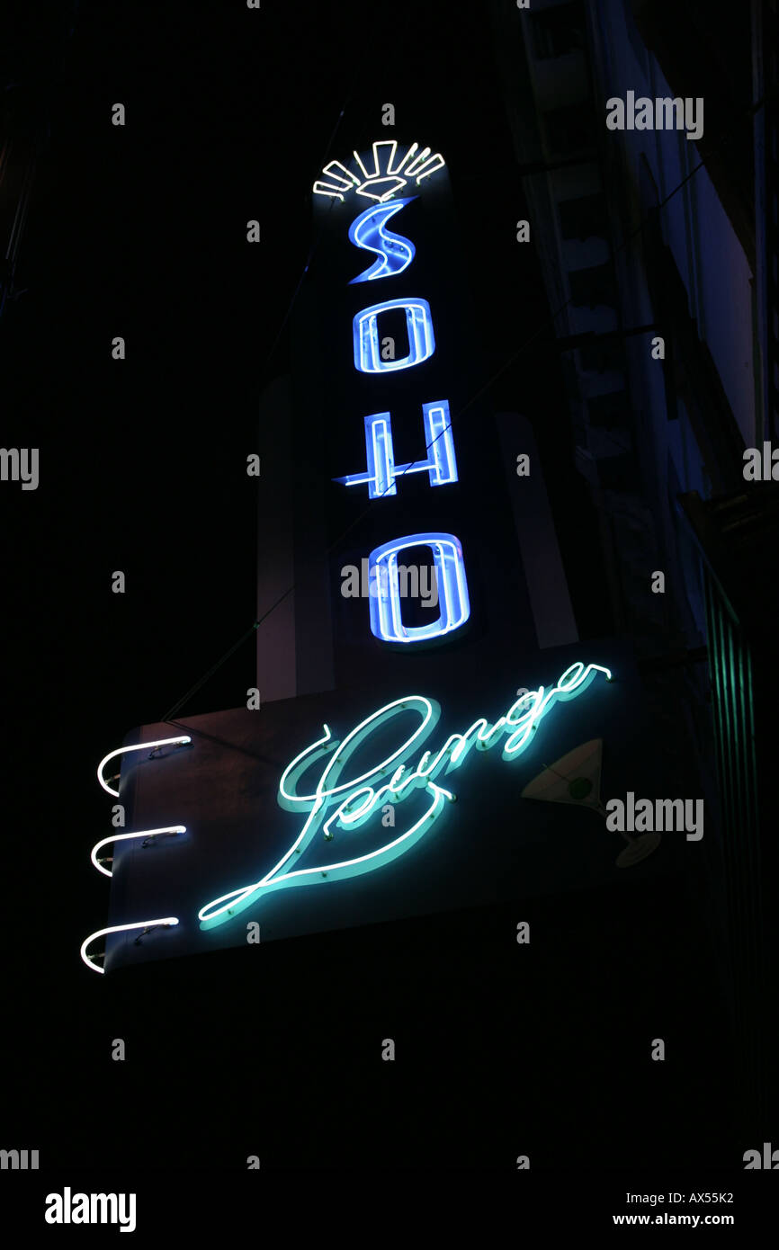 neon sign soho Stock Photo - Alamy