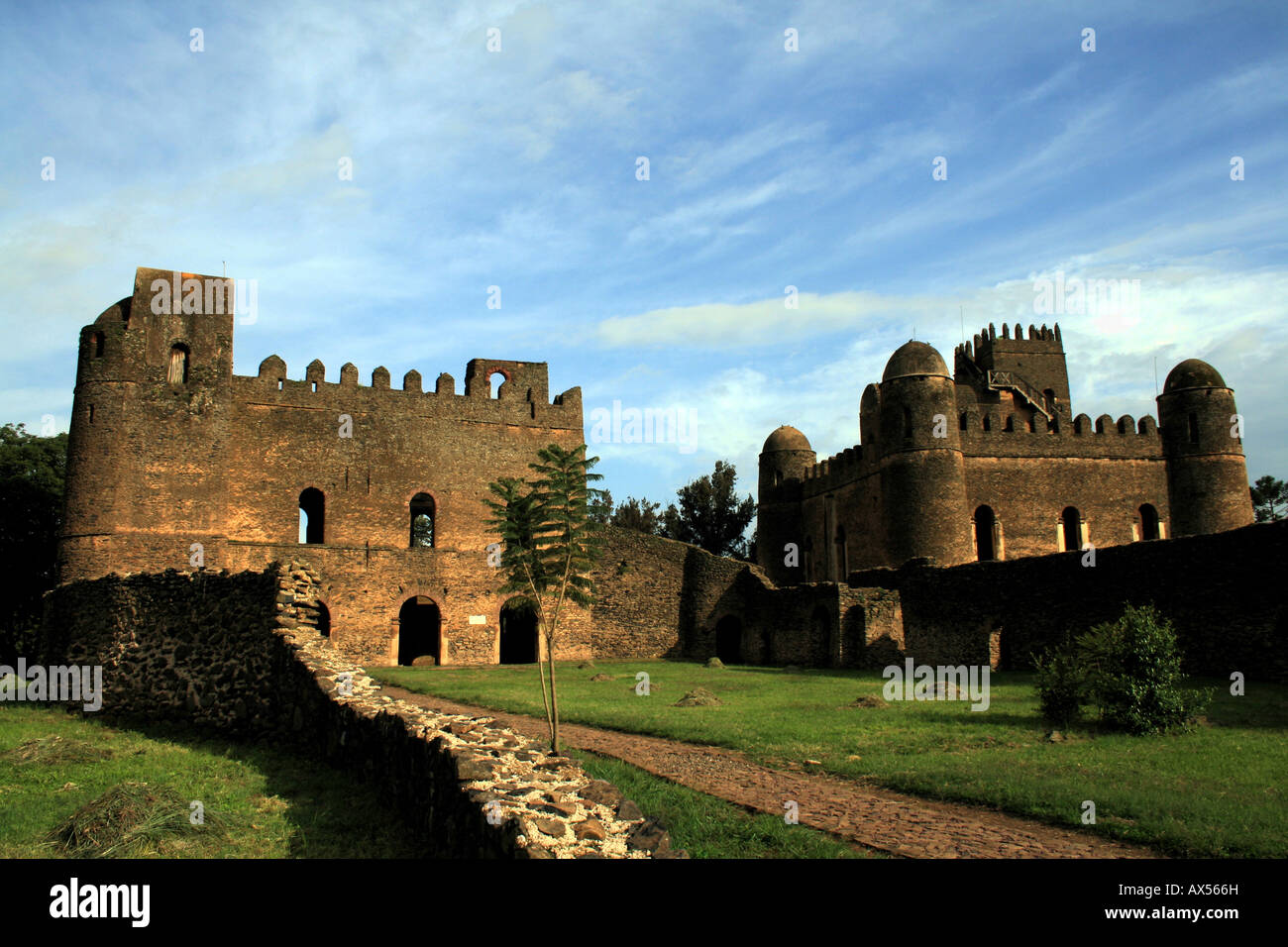 King Fasilides' Castle in Gondar, Amhara Region, Ethiopia Stock Photo ...
