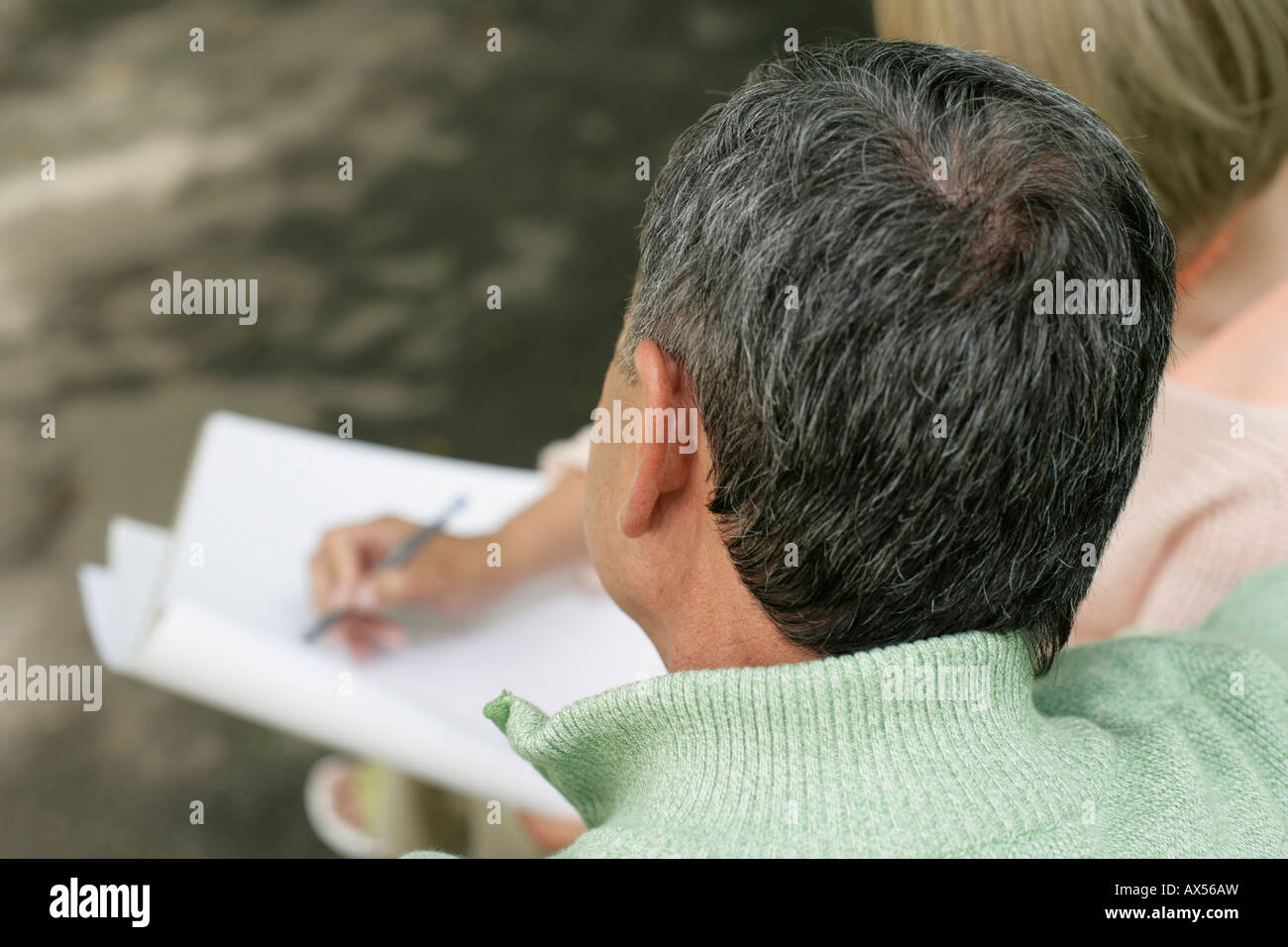 Rear view man drawing hi-res stock photography and images - Alamy
