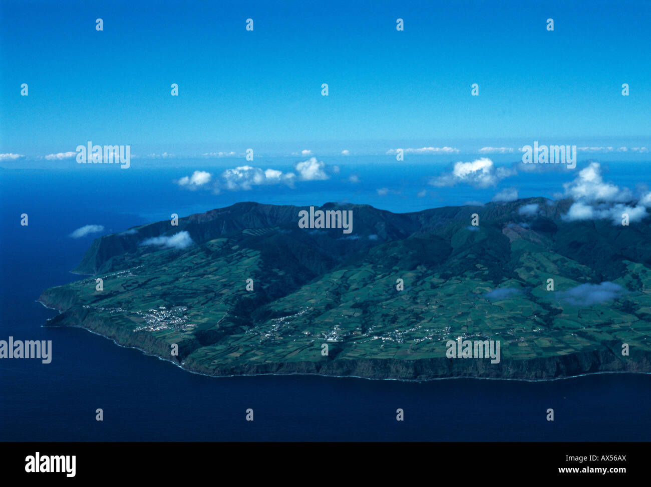 Air view of the Azores Stock Photo - Alamy
