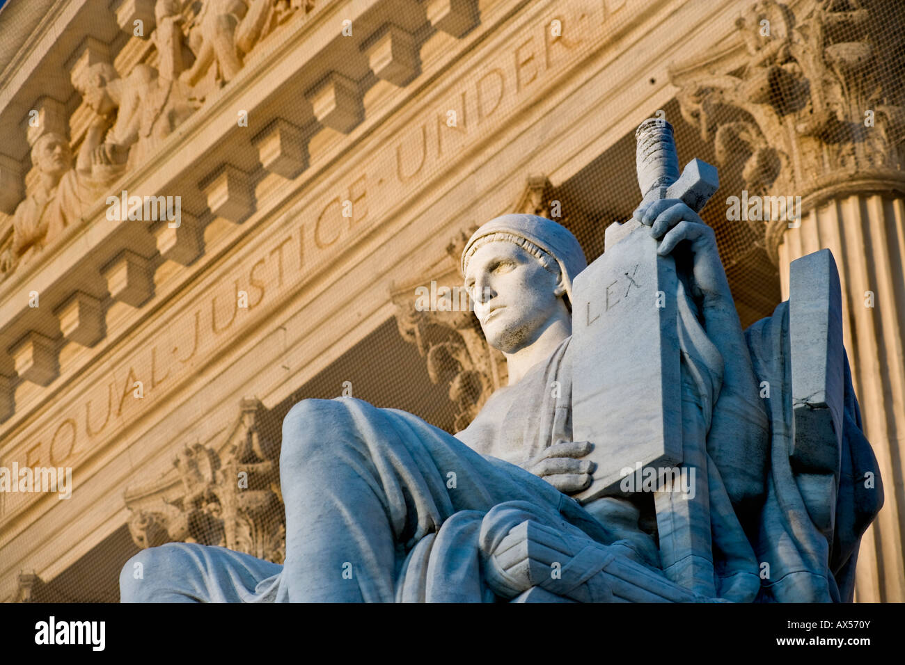 Washington DC US Supreme Court "Authority of Law" statue at the ...