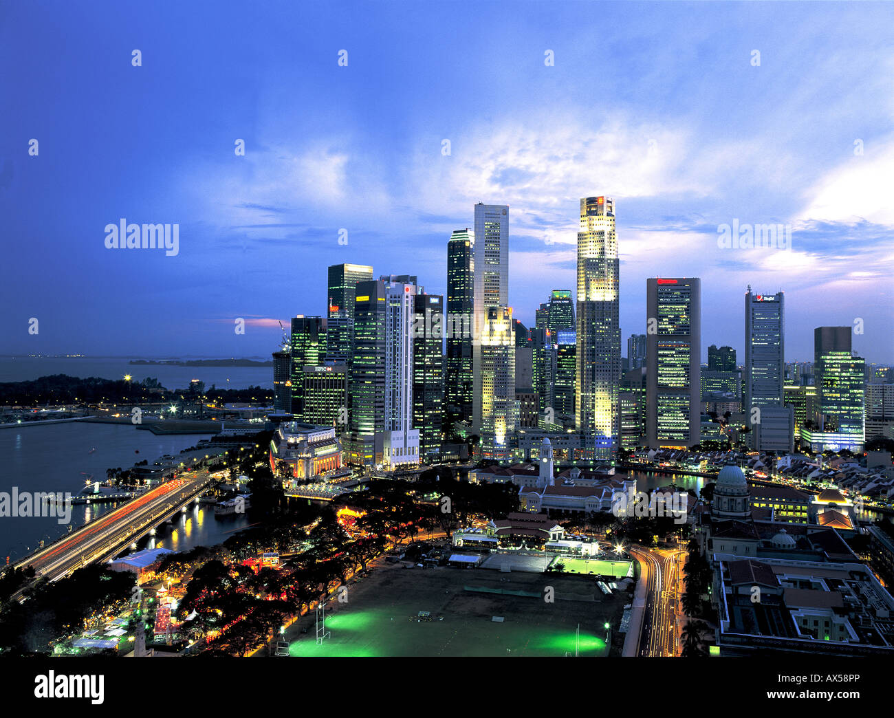 Aerial view of city skyline Singapore Stock Photo - Alamy