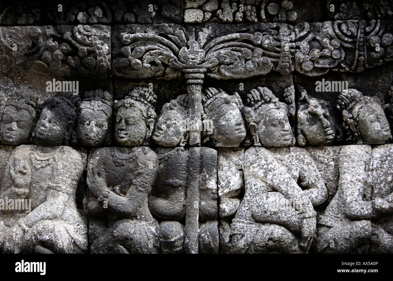Buddhist stone carvings Borobodur Java Indonesia Stock Photo - Alamy