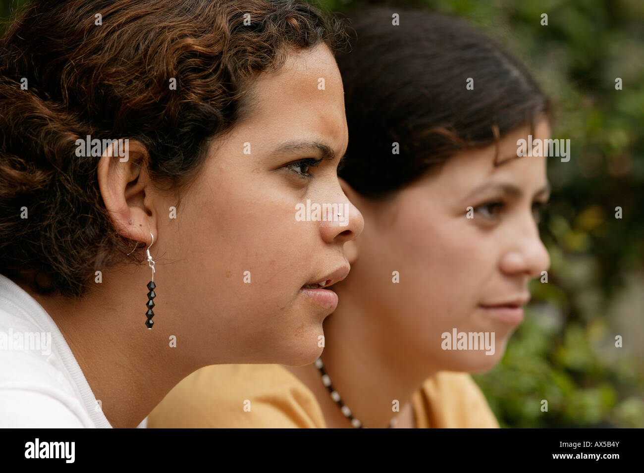 Two young women, Asuncion, Paraguay, South America Stock Photo - Alamy