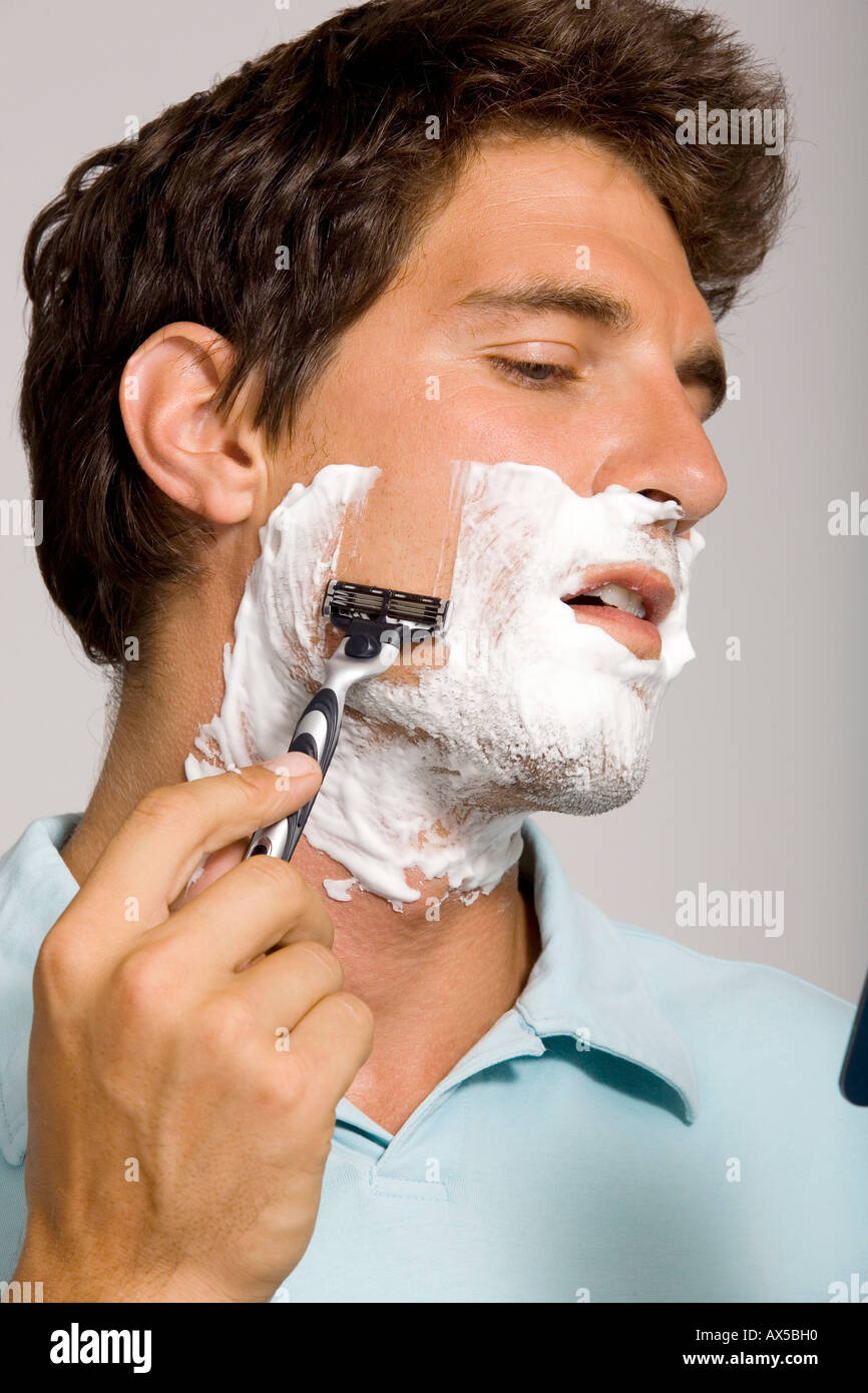 Grown man shave hi-res stock photography and images - Alamy