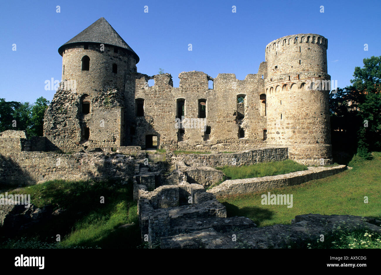 Ruin of Bauska Castle, Bauska, Latvia, Baltic States Stock Photo - Alamy