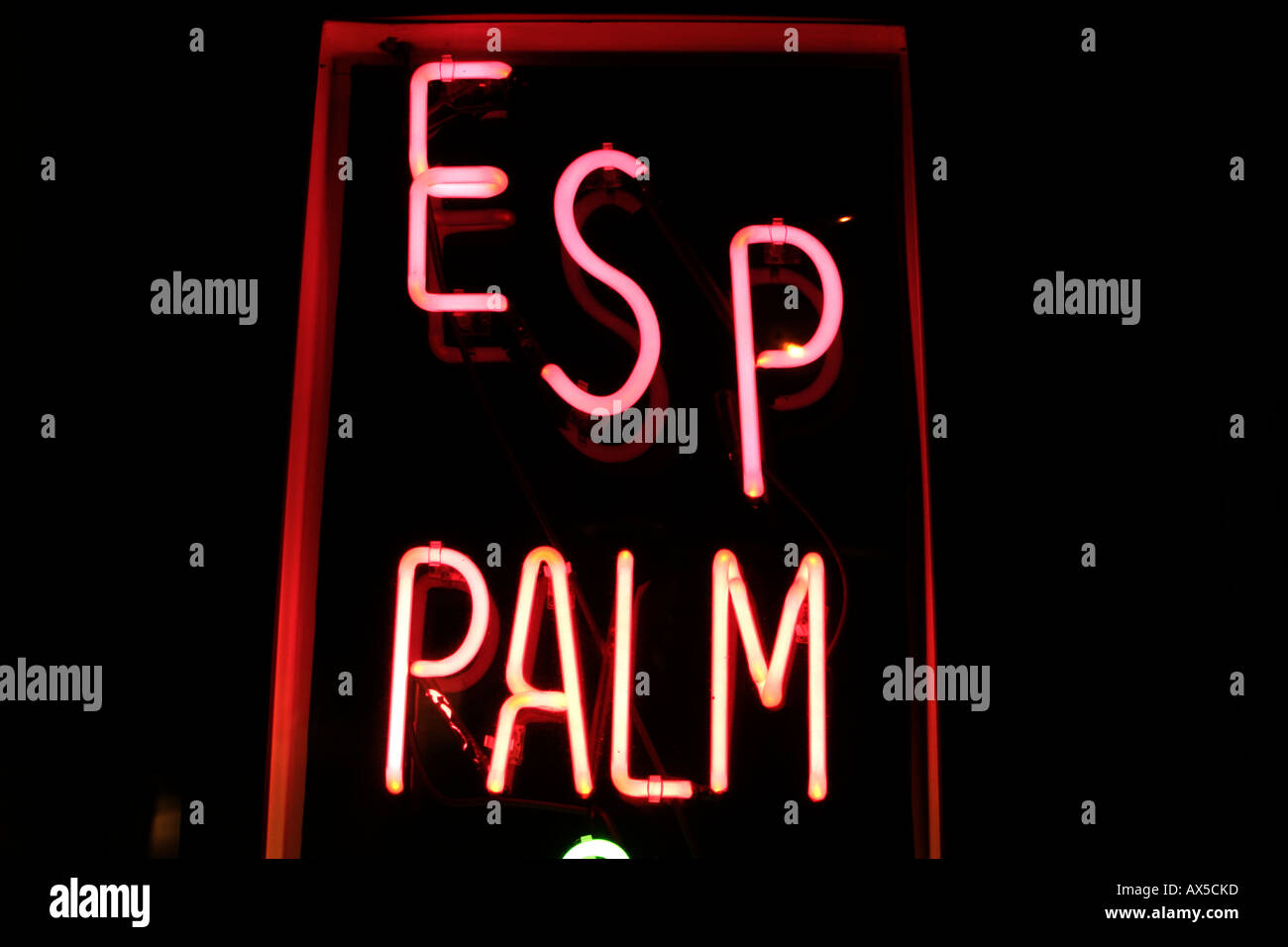 neon sign esp palm Stock Photo - Alamy
