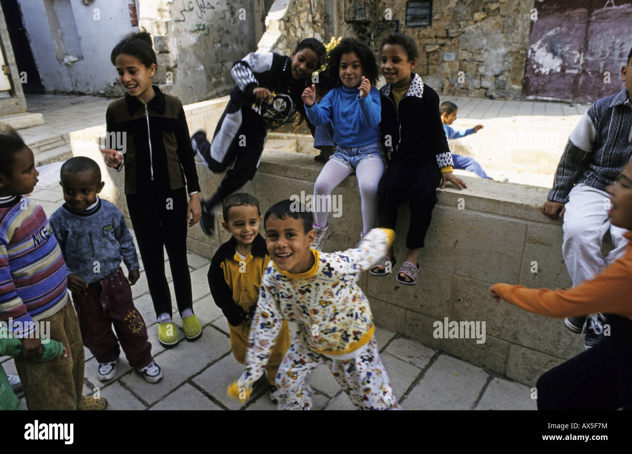 Jewish children in Akko, Israel Stock Photo - Alamy