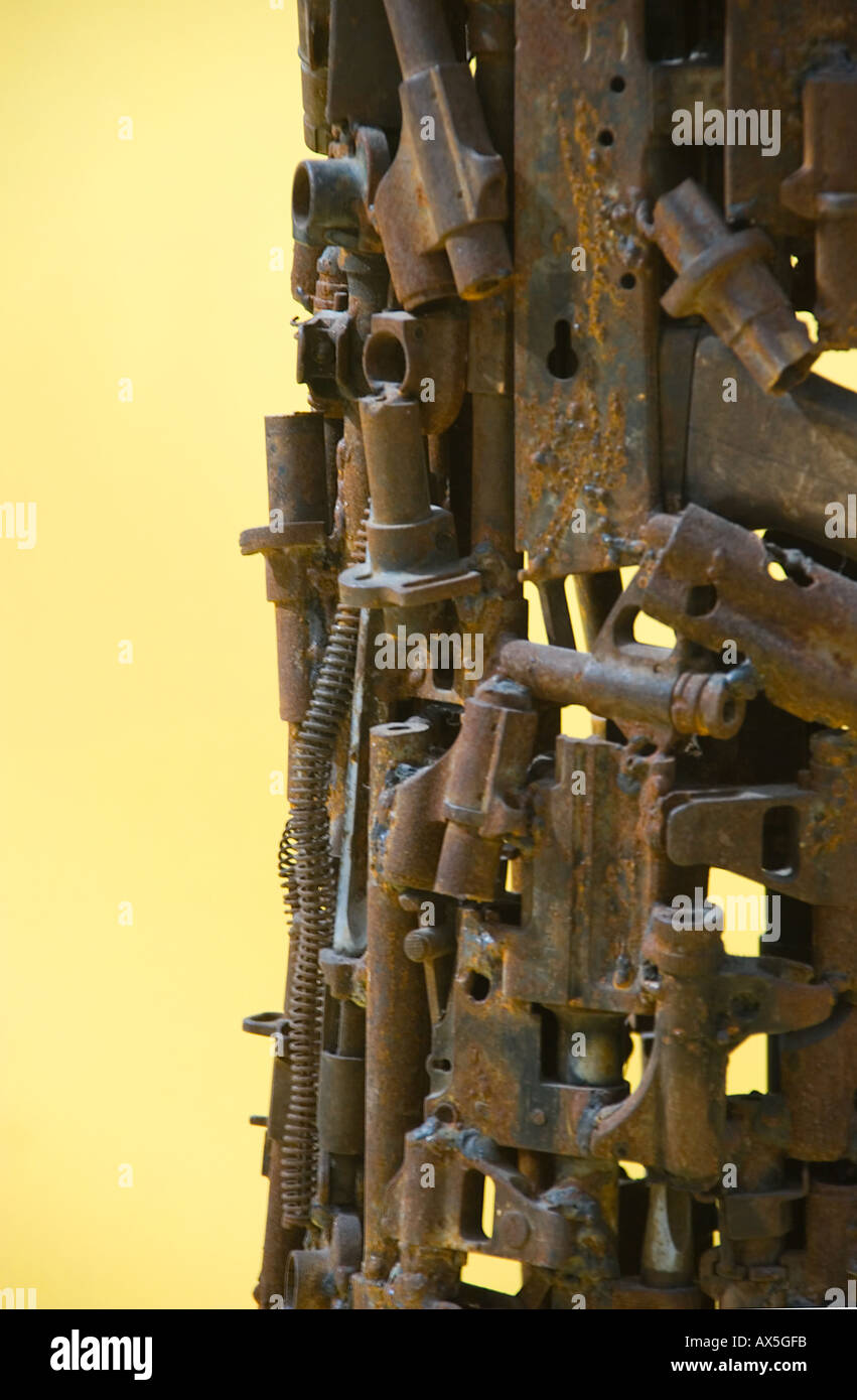 Metal Sculpture of Recycled Weapons Stock Photo - Alamy