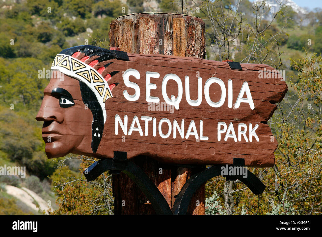 Sign, Sequoia National Park, California, USA, North America Stock Photo ...