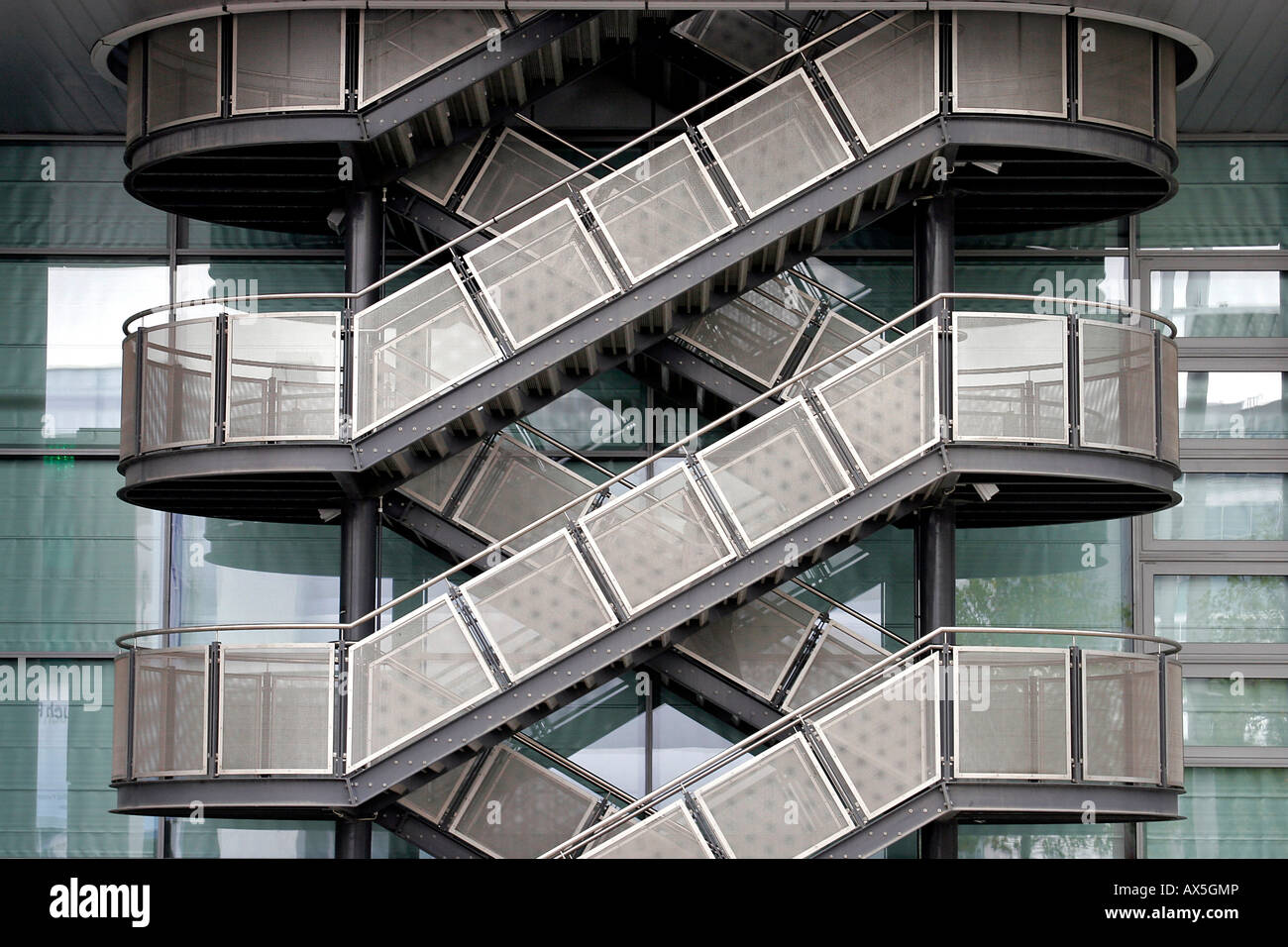 External staircase, Frankfurt, Hesse, Germany Stock Photo - Alamy